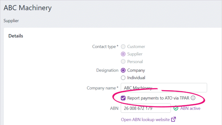 Reportable contractor payments