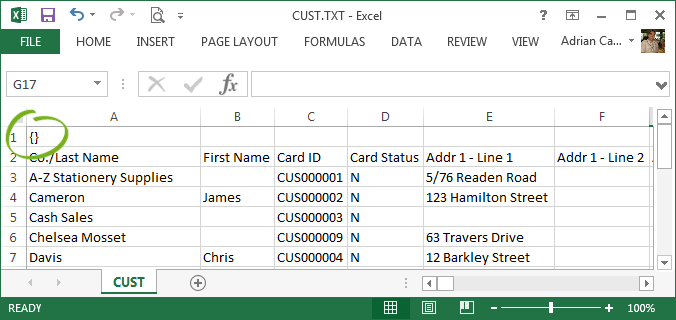 Using an import template