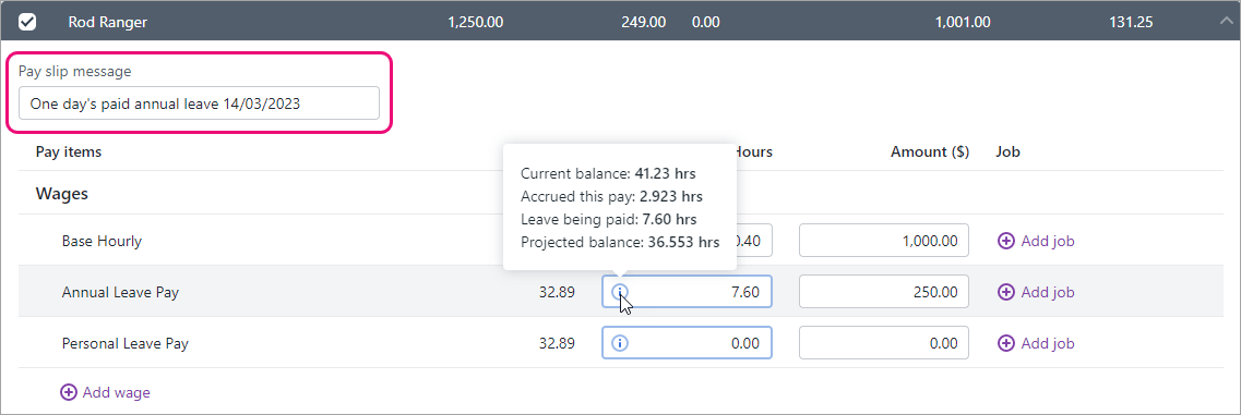 Paying leave