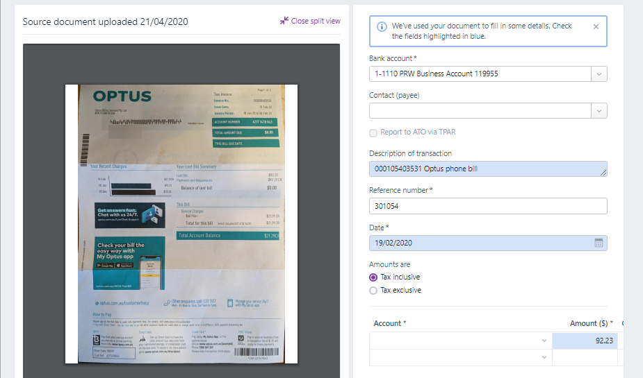Working with uploaded documents