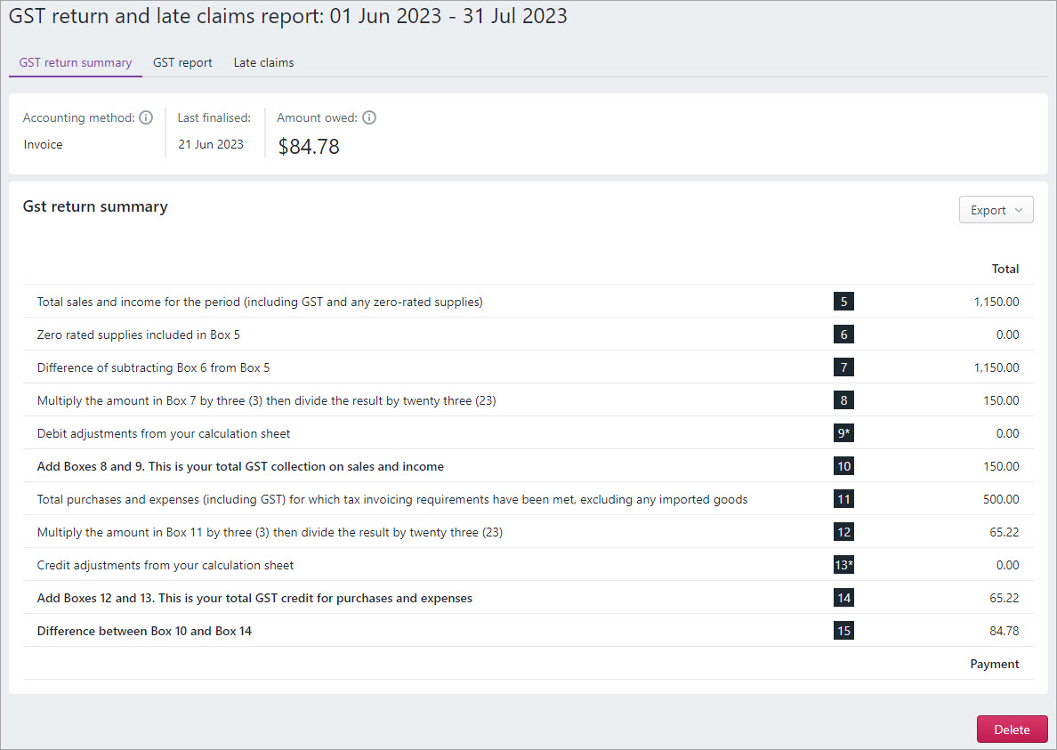 Completing your GST return