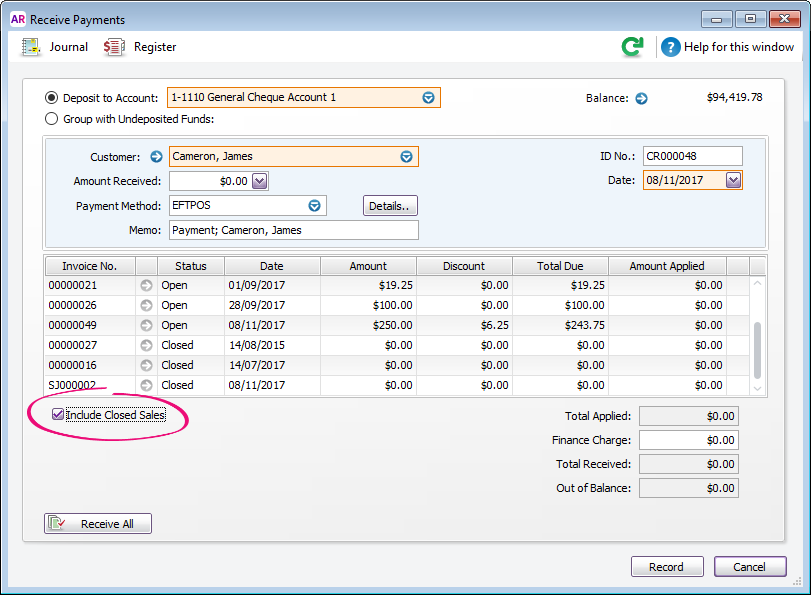 Customer prepayments