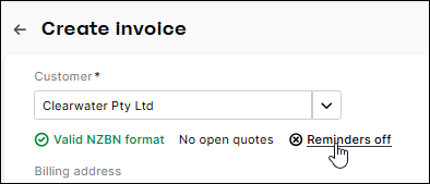 Creating customer invoices