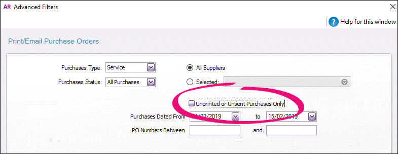 Reprint or re-email purchases
