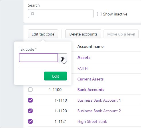 Adding, editing and deleting accounts
