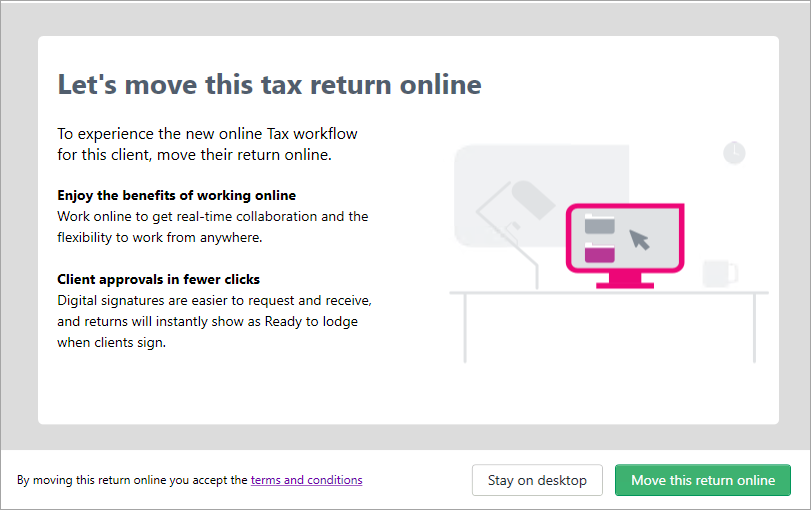 Creating a tax return online