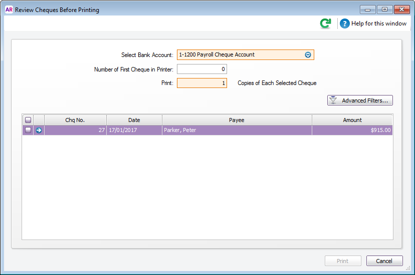 Process cash, cheque and electronic pays