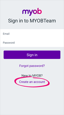 Using the MYOB Team mobile app