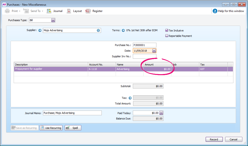 Supplier prepayments