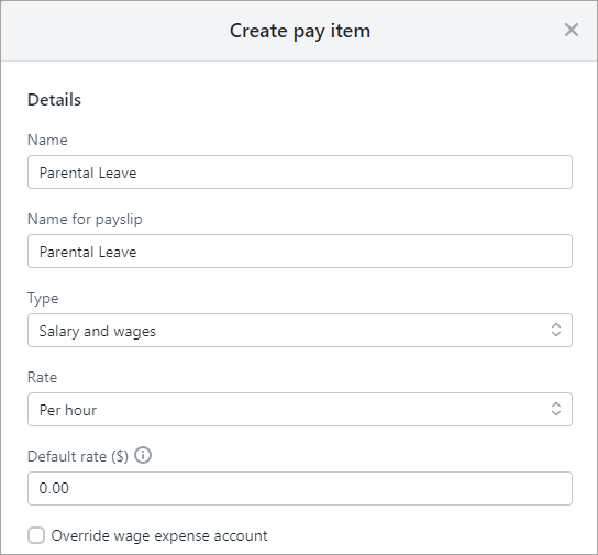 Paid parental leave