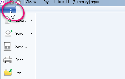 Exporting reports