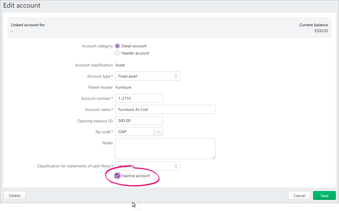 Adding, editing and deleting accounts