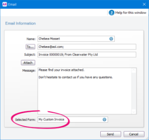 Save a personalised form