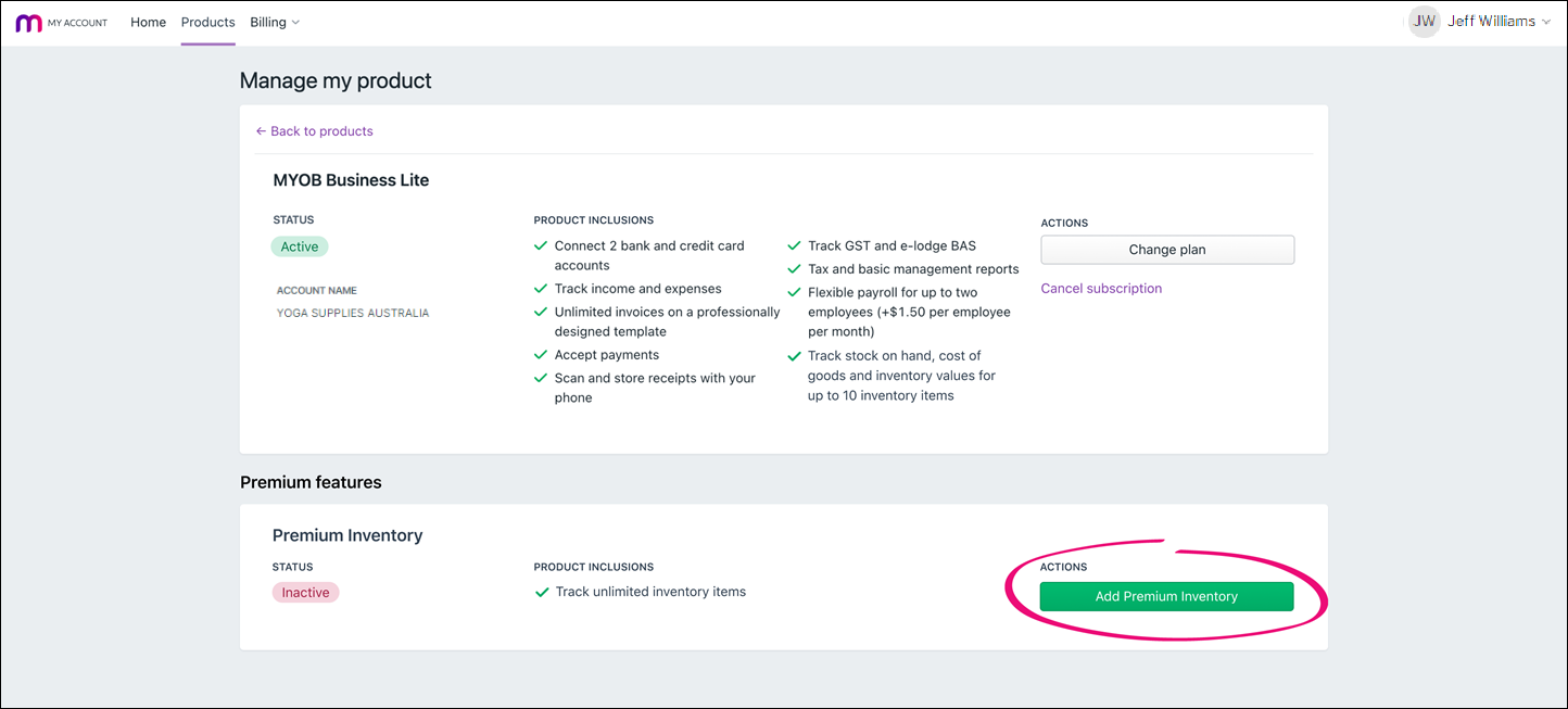 Add Premium Inventory