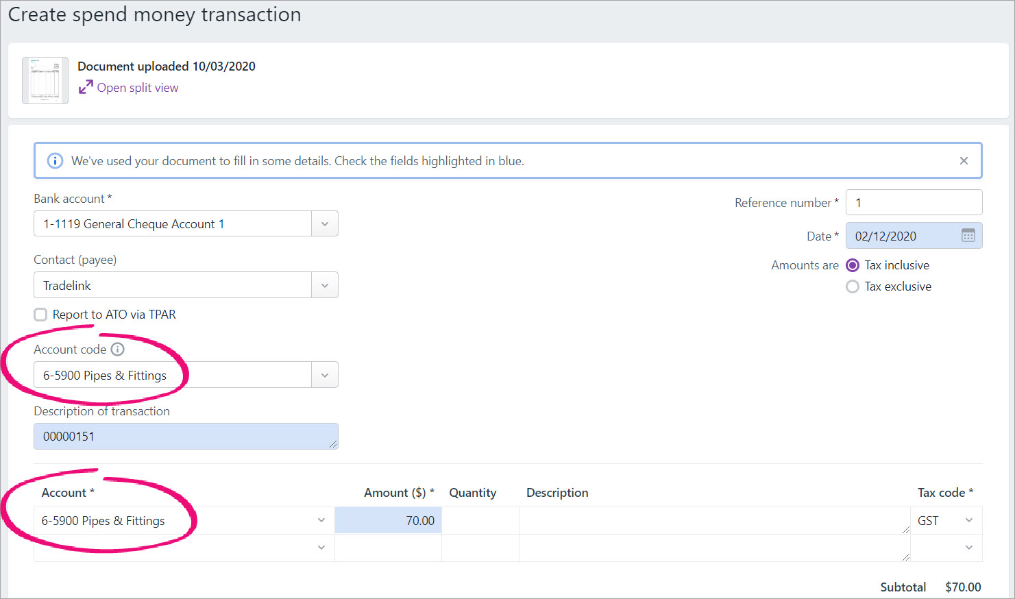 Automating Tradelink invoices