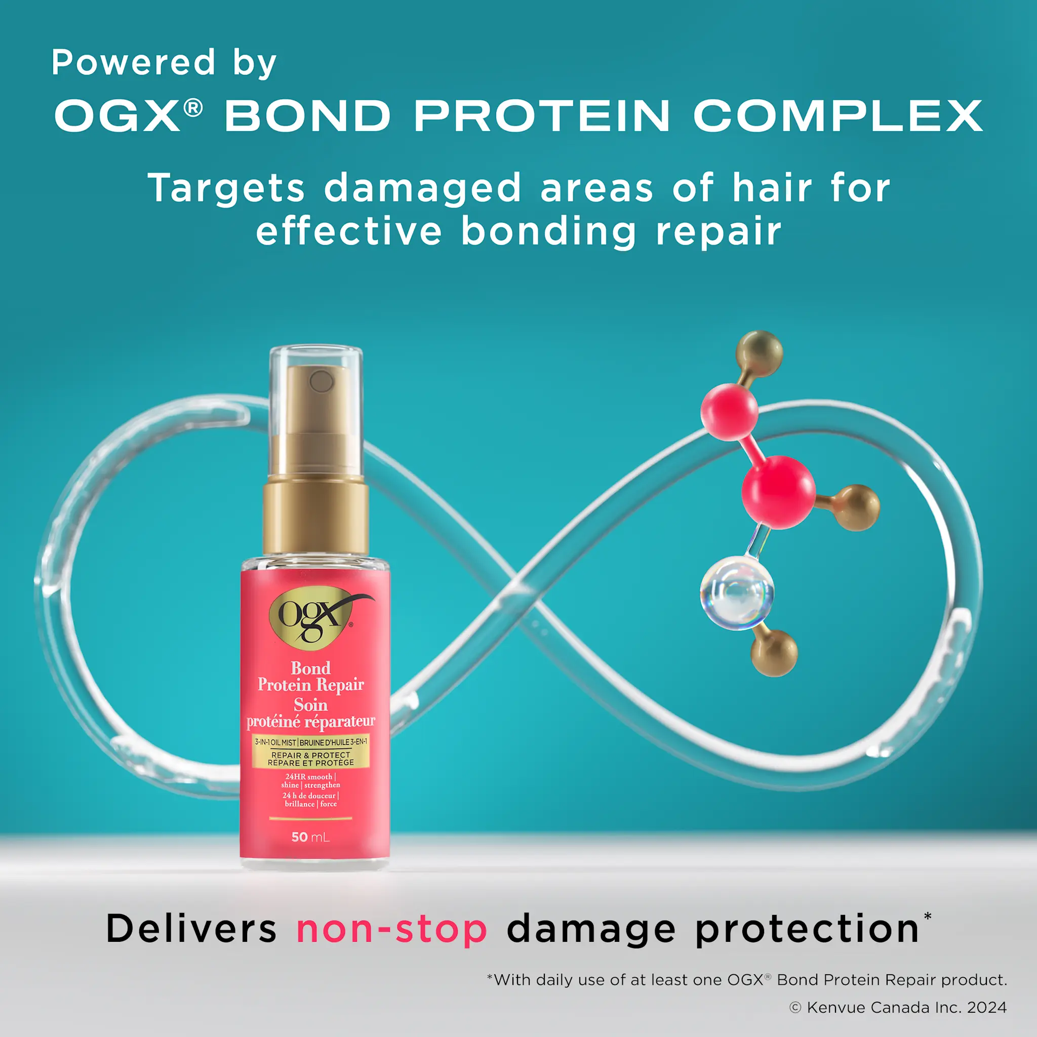 Bond Protein Repair 3-in-1 Hair Oil Mist | OGX® Canada