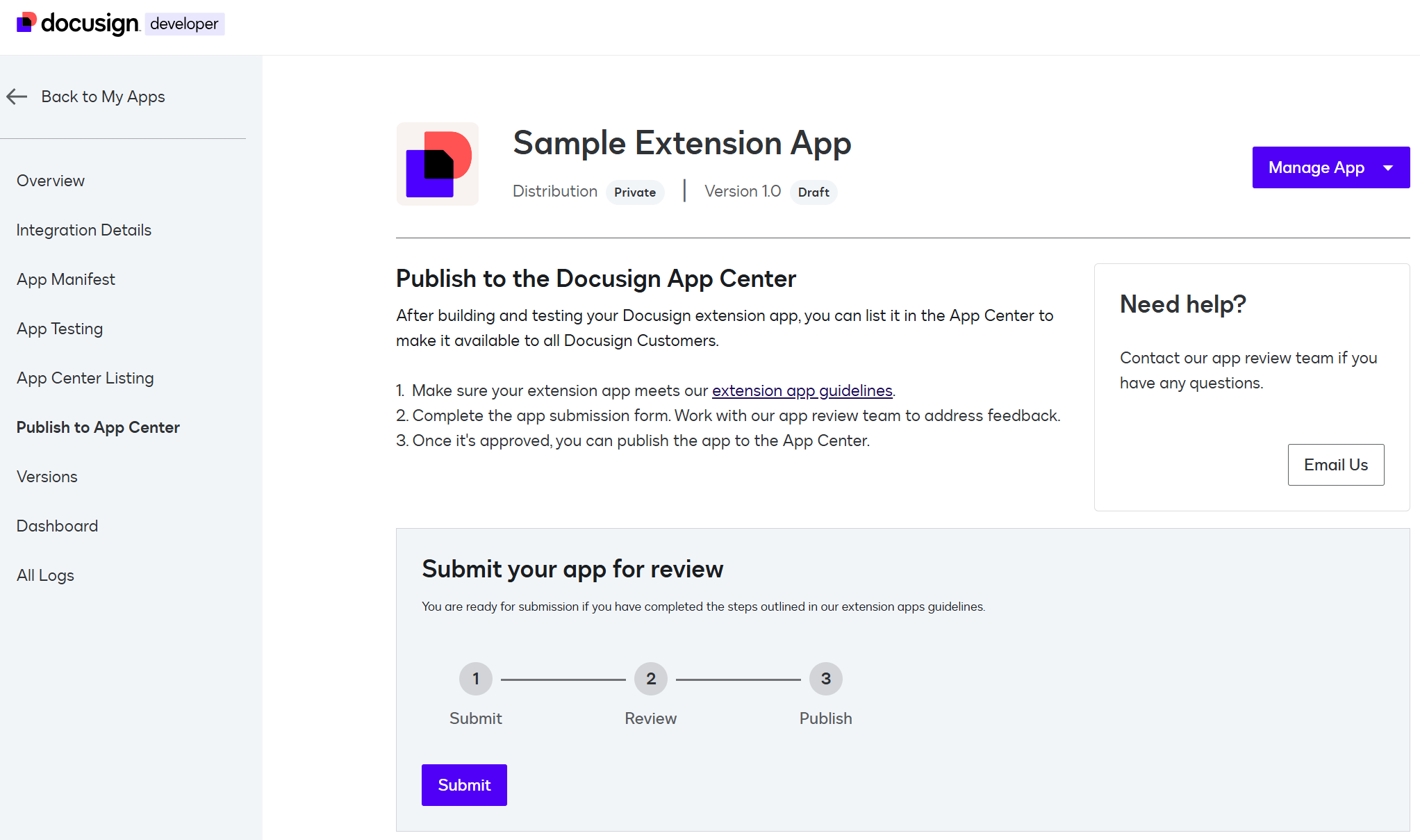 Developer Console overview | Docusign