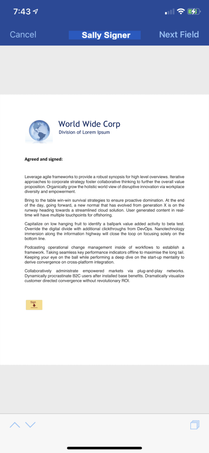 Signing Process for Offline Envelopes | iOS SDK | Docusign