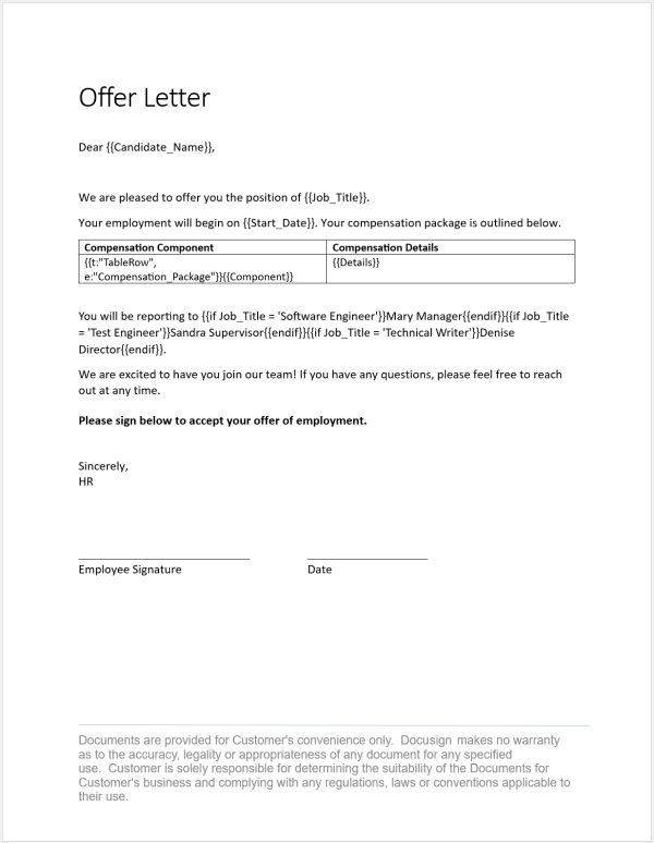 Document generation | Docusign