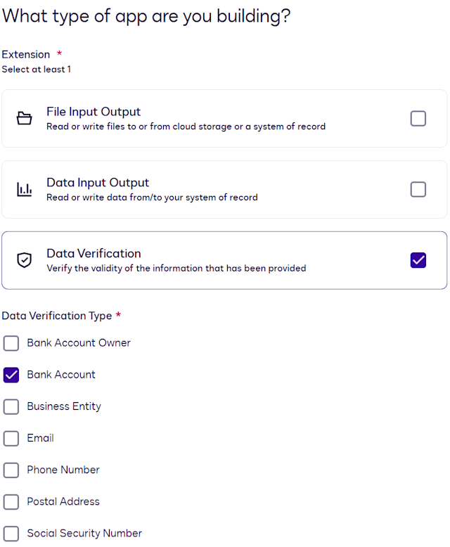 Bank account verification extension contract reference | Docusign
