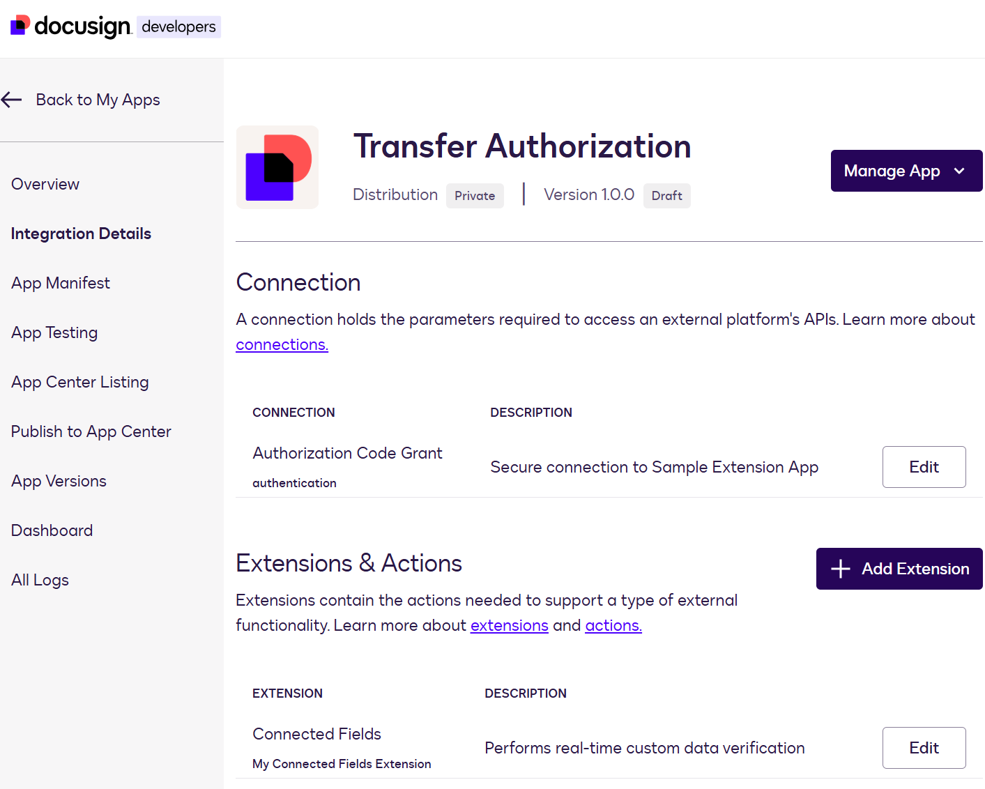 Update integration details | Docusign