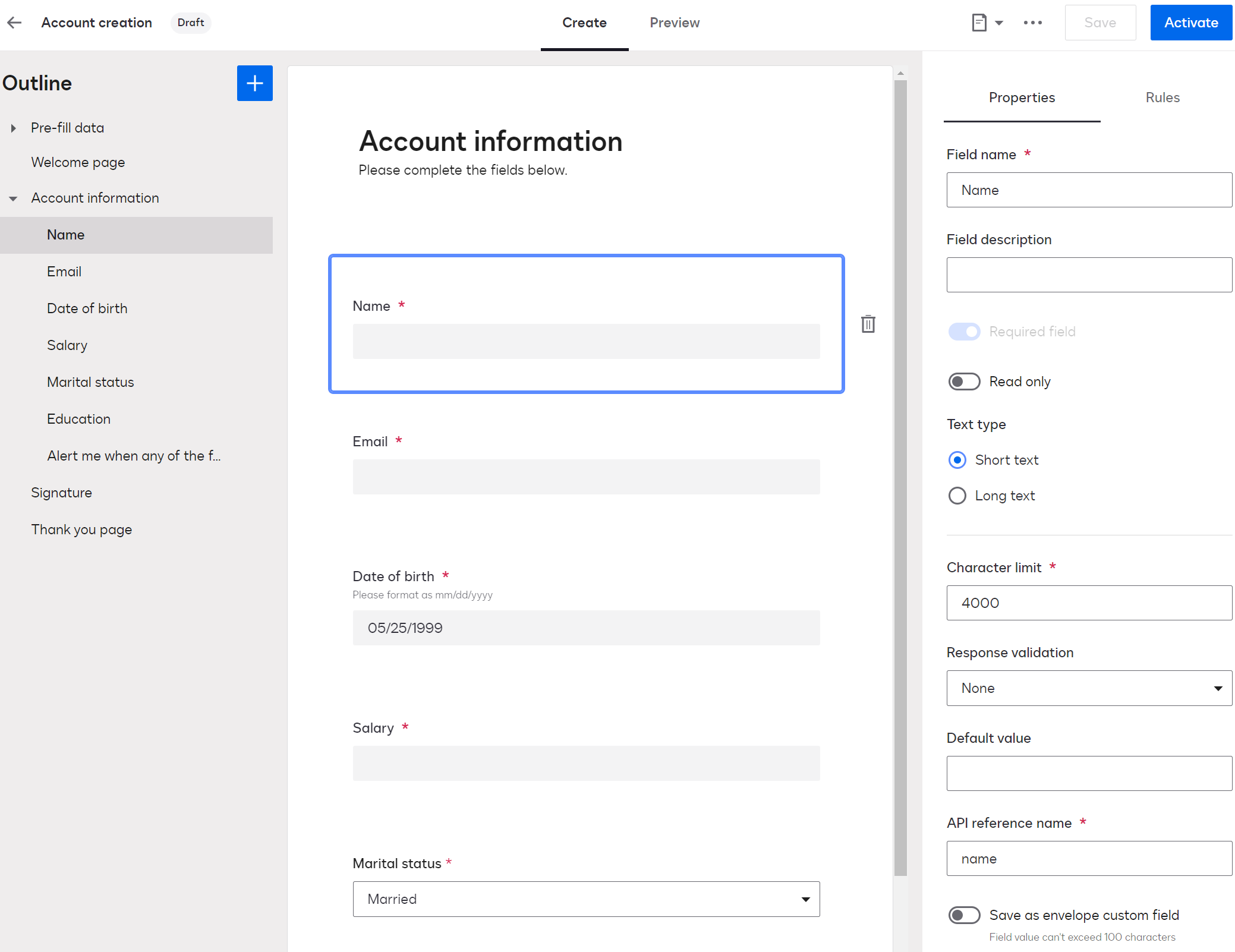 Web Forms concepts | Docusign