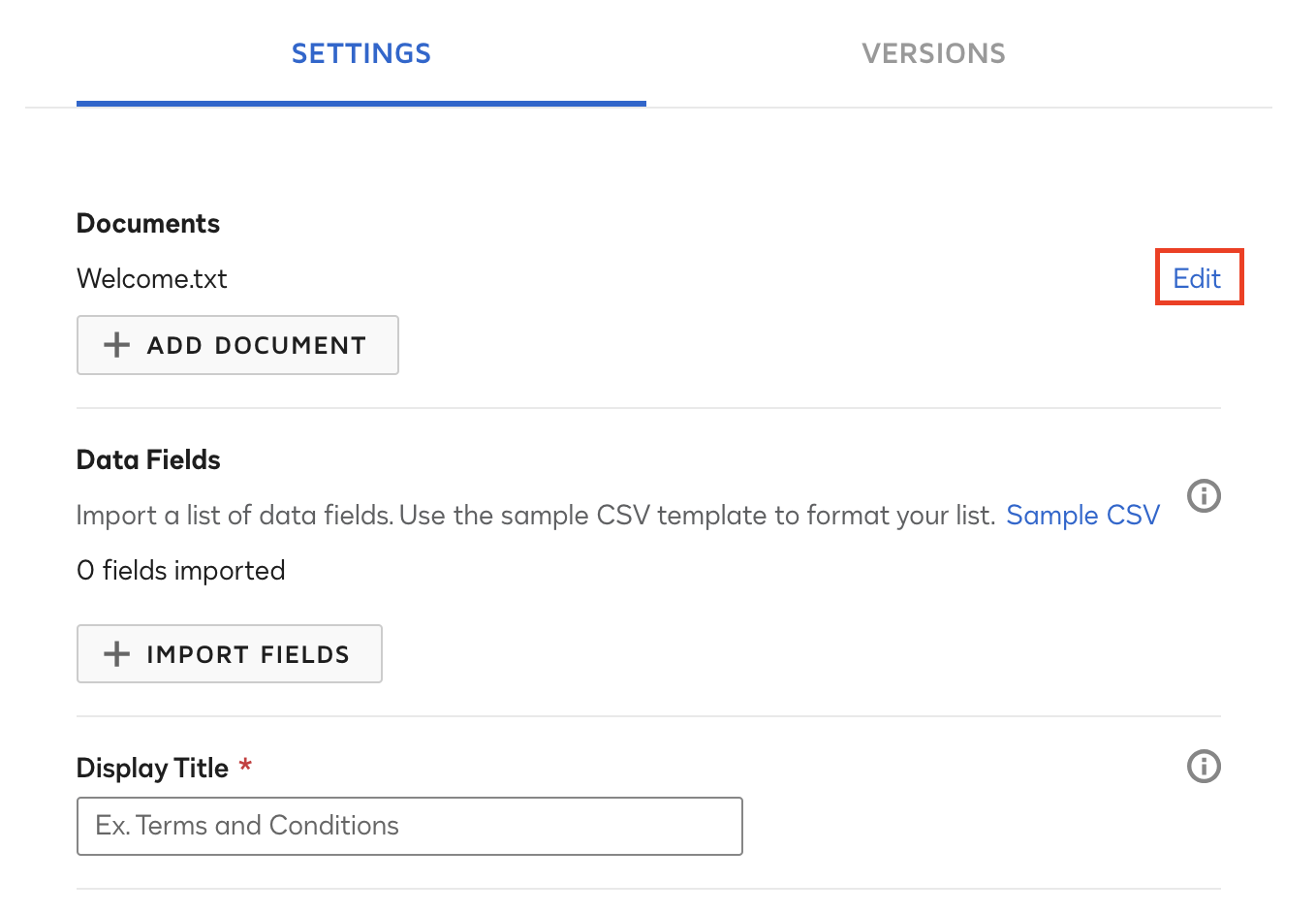 Customize elastic template fields | Docusign