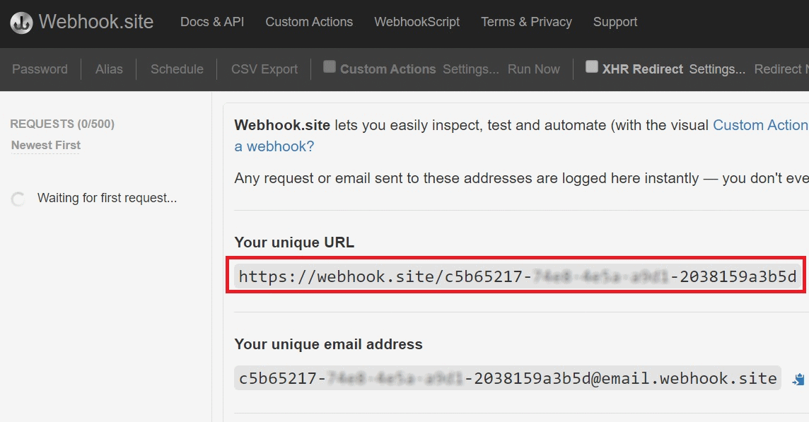 Create a custom configuration and trigger a test event | Docusign