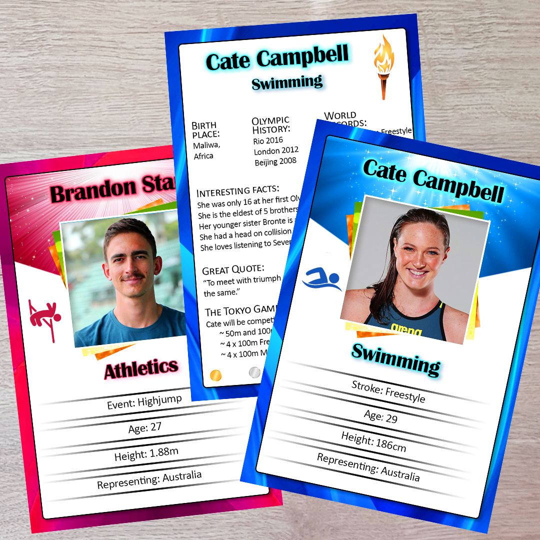 Olympic Trading Cards|High quality literacy lesson - Cleverbean