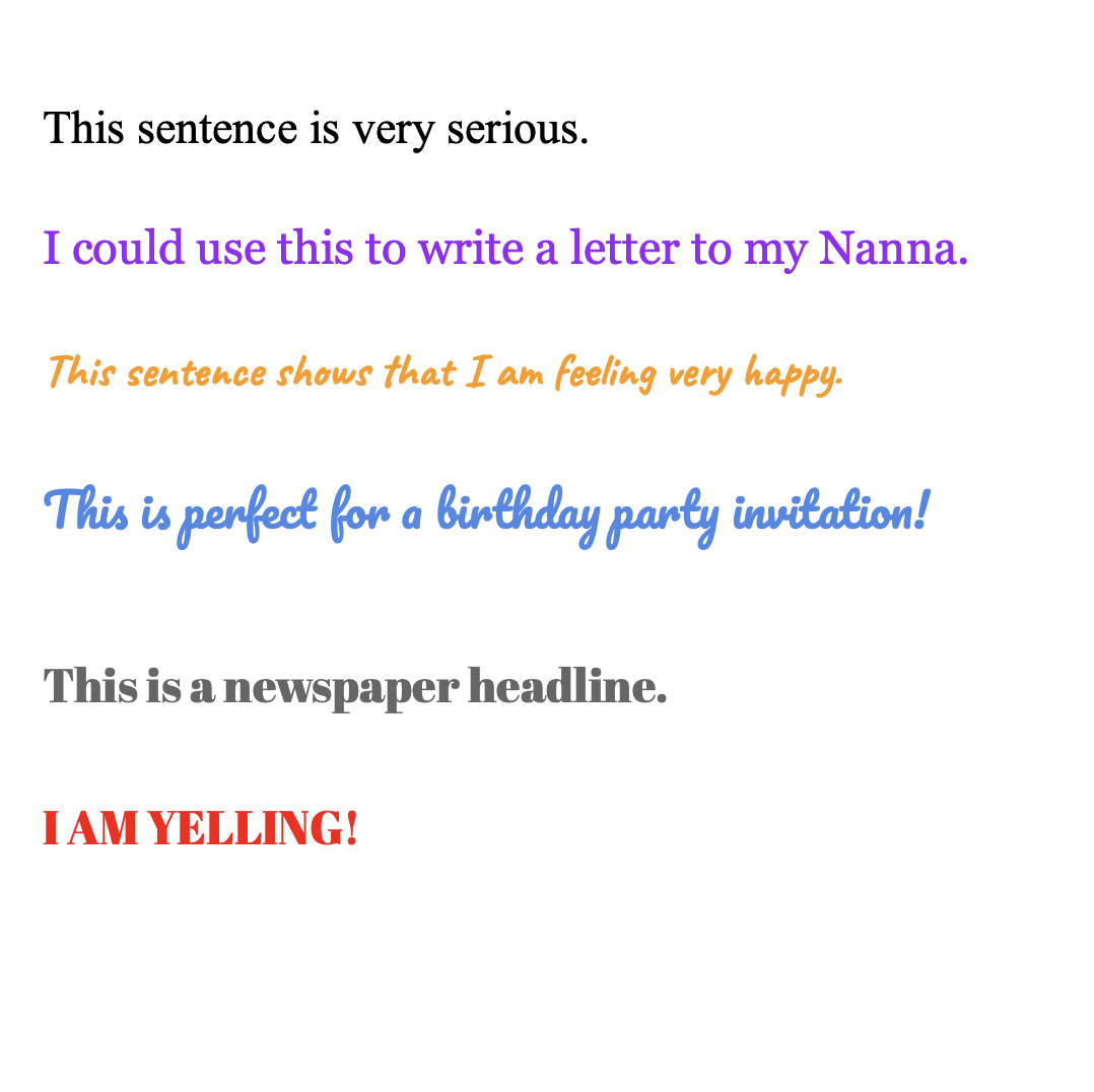 What Does The Font Say? | High quality literacy lesson - Cleverbean