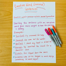 Super Sentence Structures Emotion Word Comma Sentences Free Reading