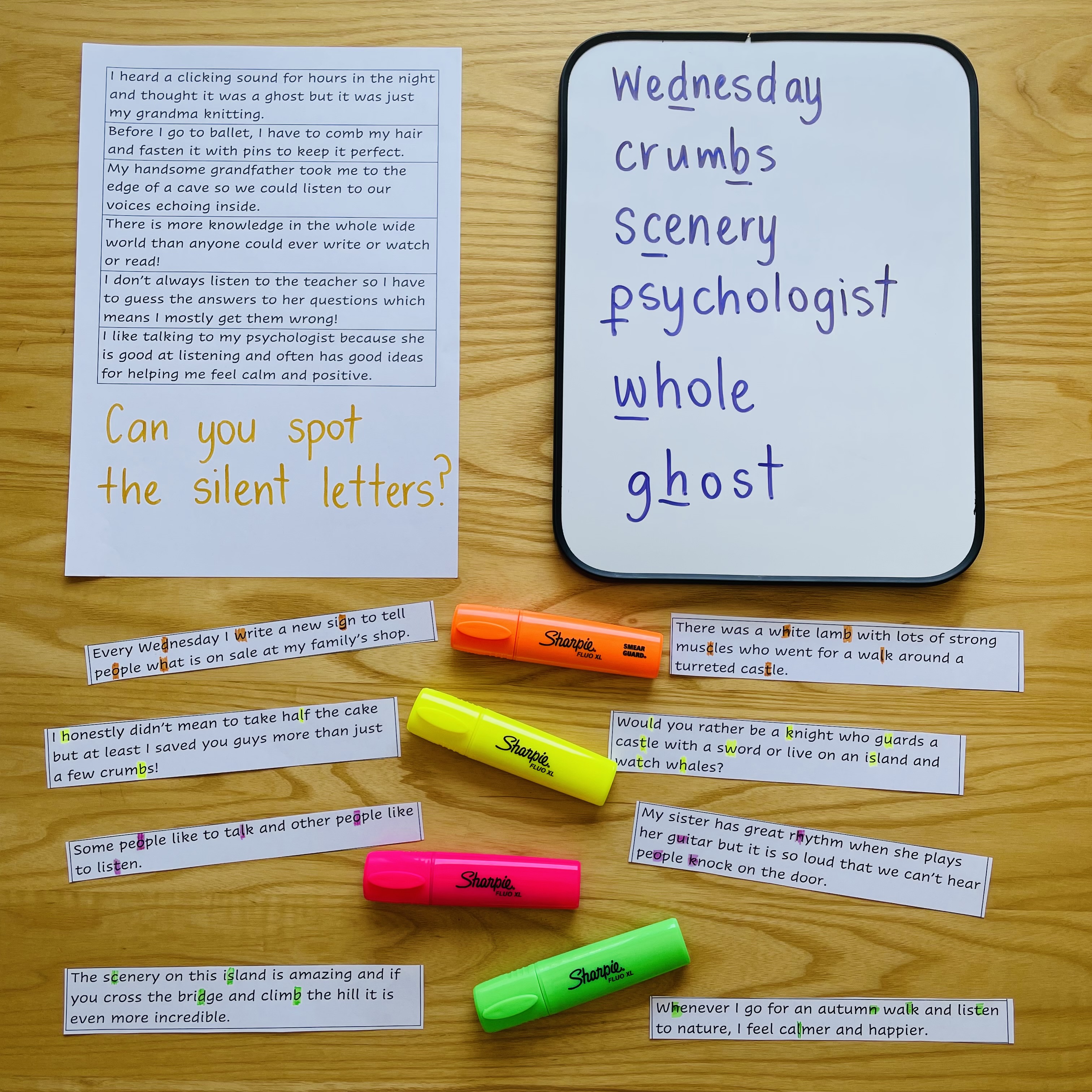 Silent Letters - Sentence Search | High quality literacy lesson ...