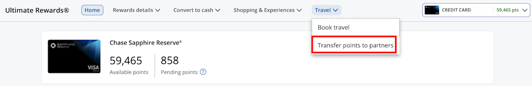 Chase Points Transfer Partners