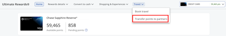 Chase Points Transfer Partners