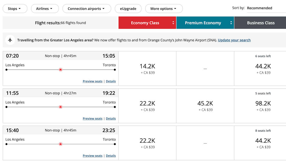 The Best Way to Book Air Canada Flights With Aeroplan Points