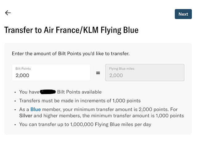 Bilt Transfer Partners