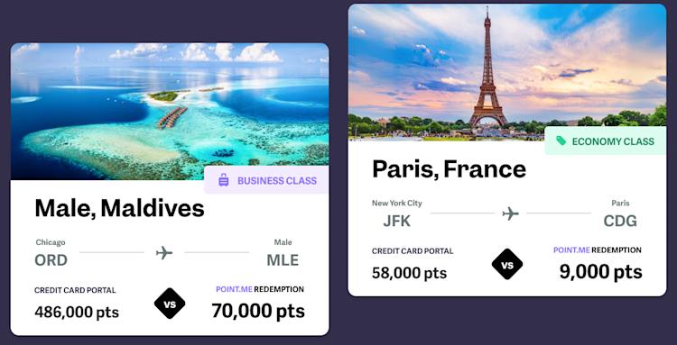 Stop wasting your points. Find flight deals with miles. | point.me
