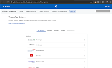 How to Transfer Chase Ultimate Rewards Points to Airlines
