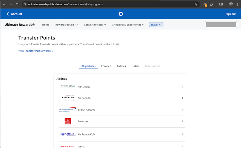 How to Transfer Chase Ultimate Rewards Points to Airlines