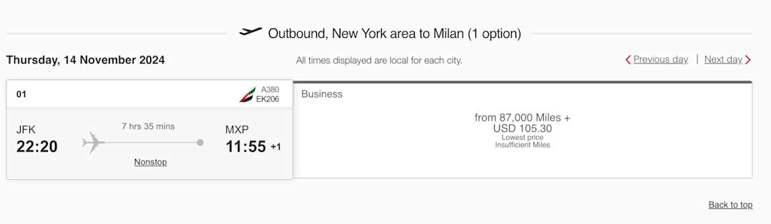 How to Book Emirates Flights with Points