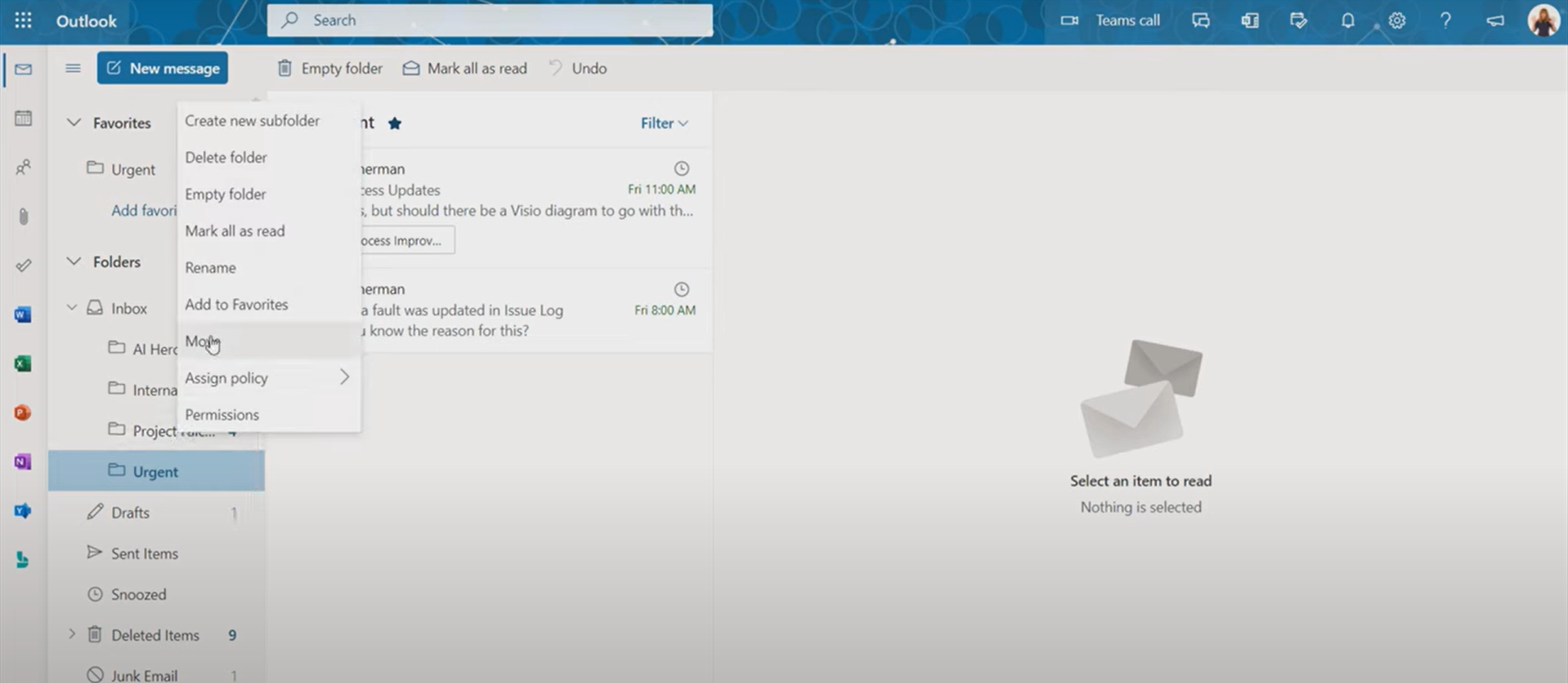 Tutorial: How to Organize Outlook Email for the Web