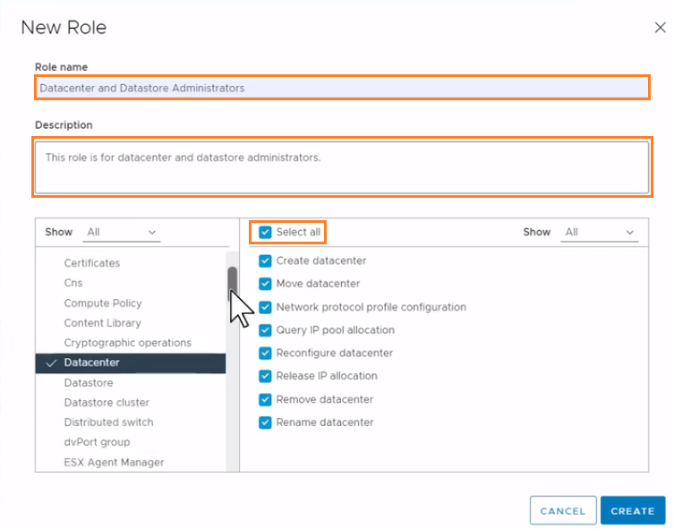 How are Permissions Managed in VMware vCenter?
