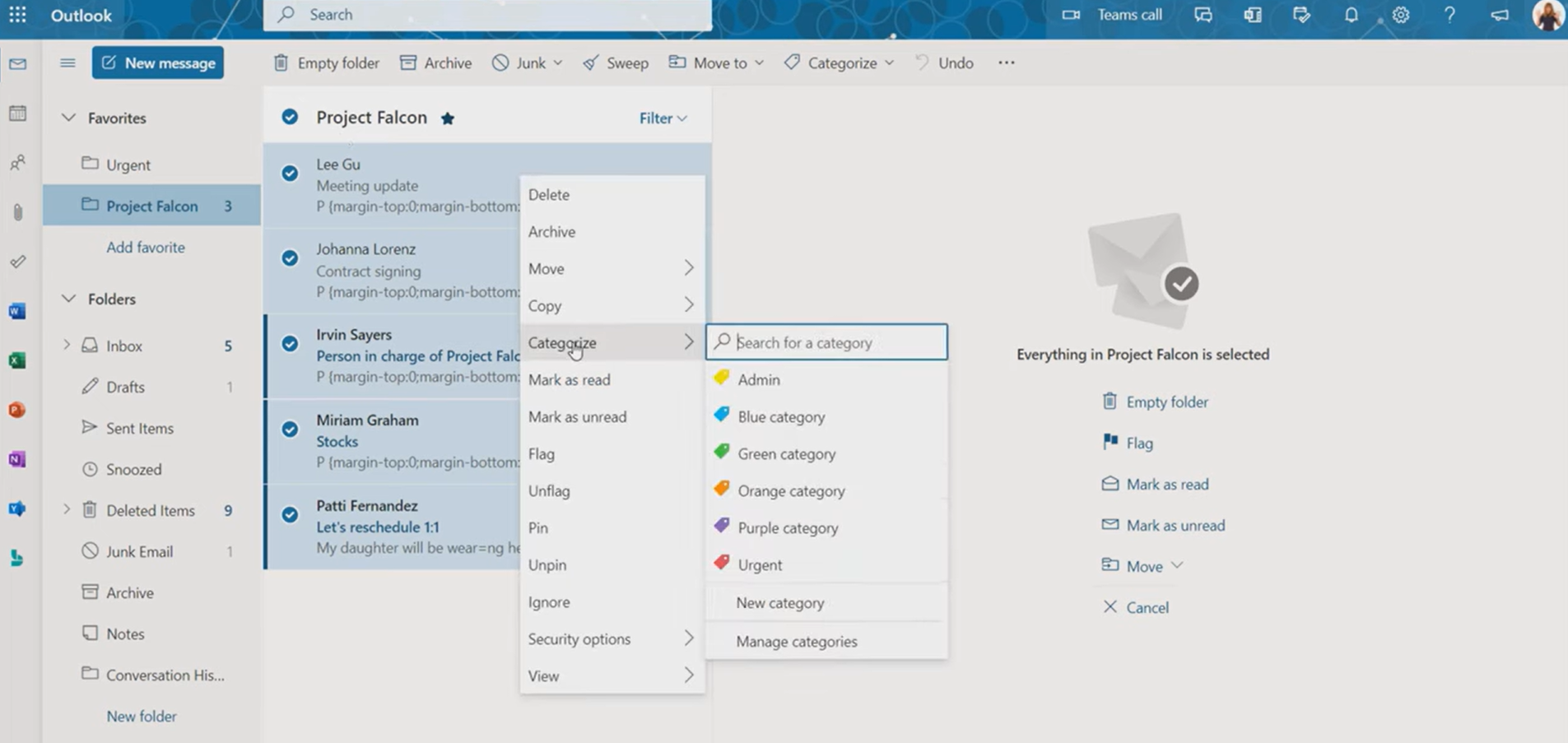 Tutorial: How to Organize Outlook Email for the Web