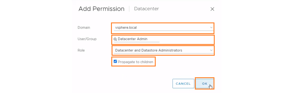How are Permissions Managed in VMware vCenter?