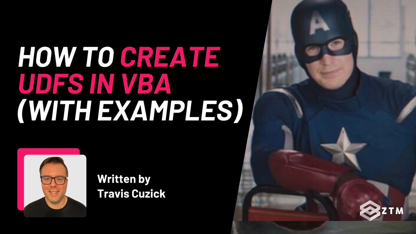 How To Create User Defined Functions In Vba With Examples Zero To Mastery
