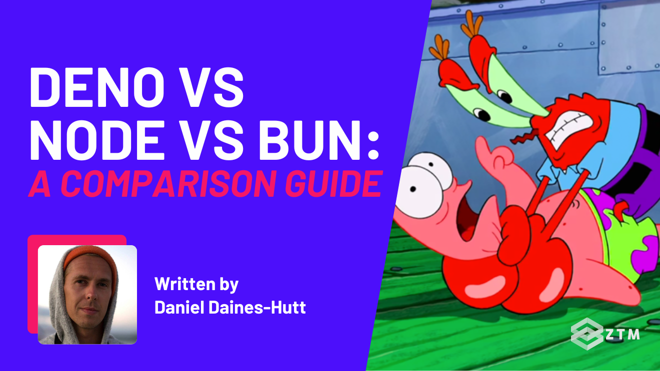 Deno Vs Node Js Vs Bun Full Comparison Guide Zero To Mastery