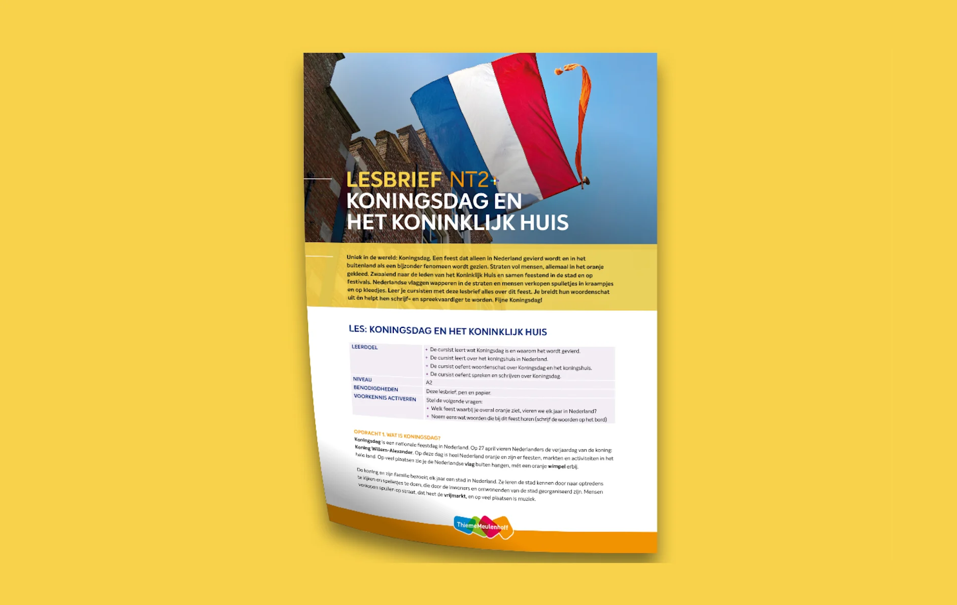 Kennis en Inspiratie: Lesbrief Bevrijdingsdag | NT2 | ThiemeMeulenhoff