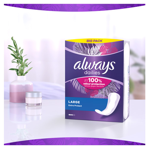 Always Dailies Extra Protect Large Pantyliners | Always