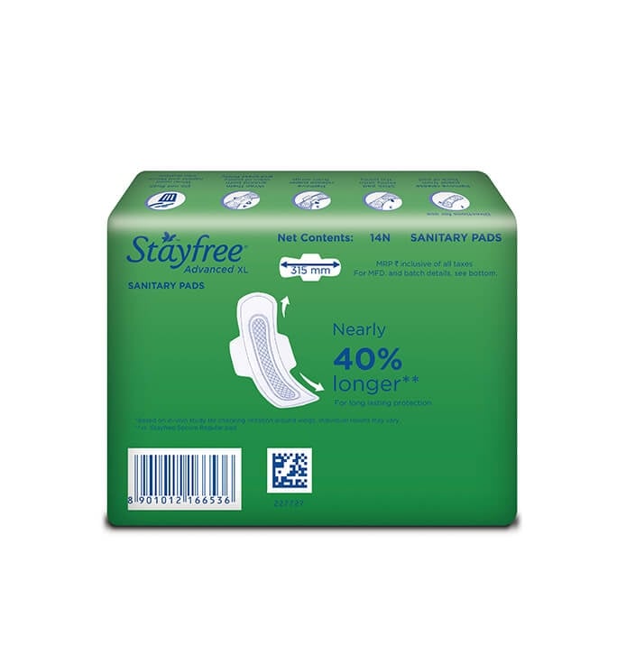 Stayfree® Advanced XL Sanitary Pads with Soft Touch Cover