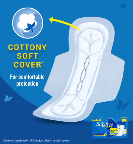 Stayfree cottony pads store